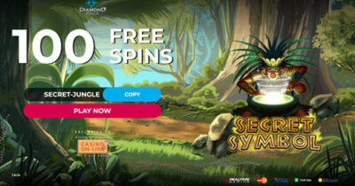 Diamond Reels Casino No Deposit Bonus Code - 100 Free Spins!